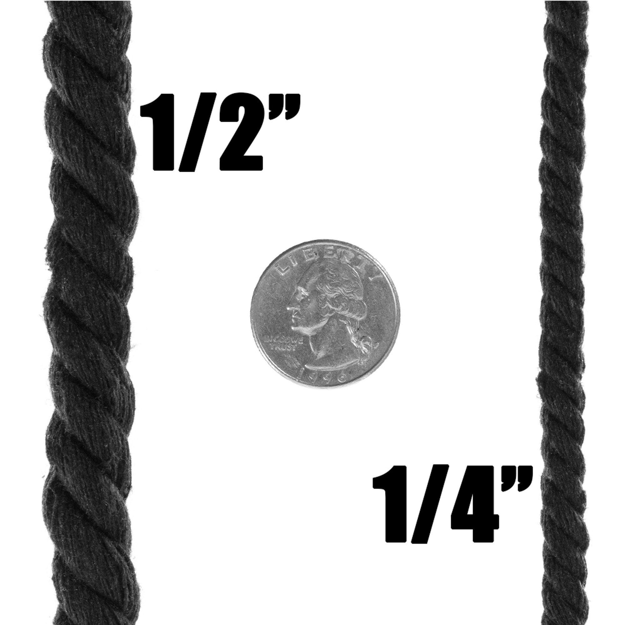 40ft Kit 100% Cotton Twisted Rope 1/4 Inch and 1/2 Inch - Etsy