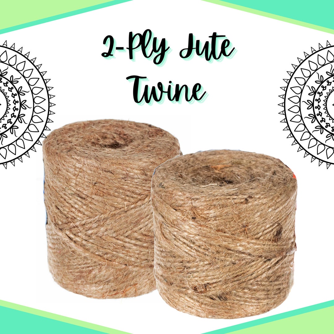 Natural Jute Twine – 2-ply Biodegradable Cord – 2mm 375 Feet or 1.5mm ...