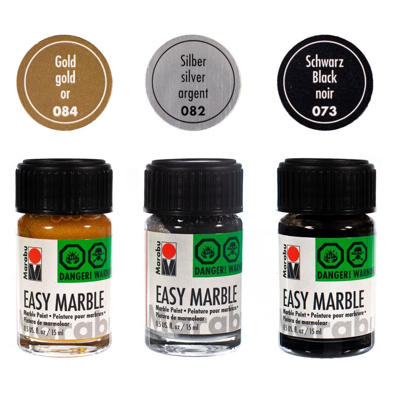 3 Pack Marble Paint 4 Color Pack Options Marble Art | Etsy