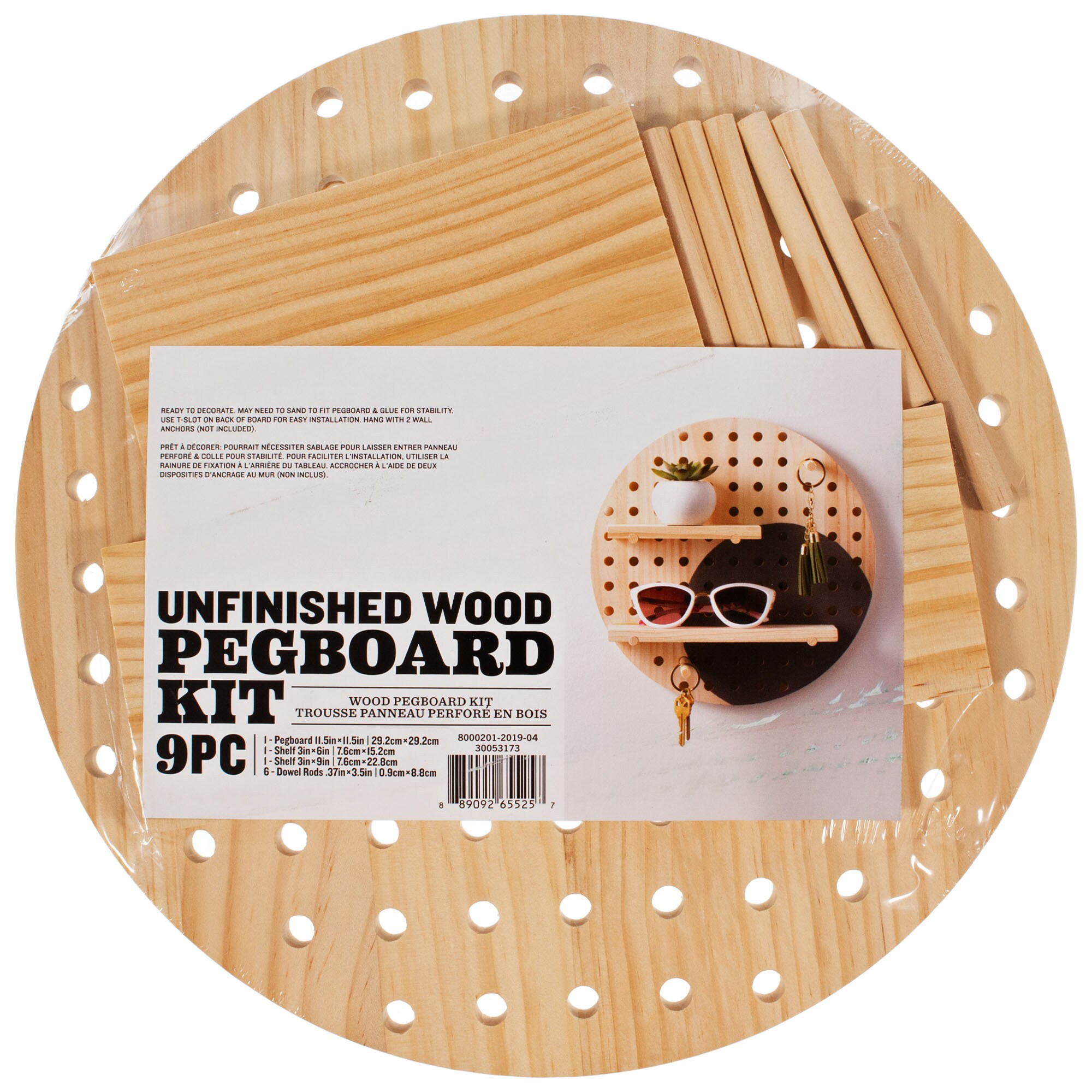 Wooden Pegboard Kit Unfinished/natural Wood Variety of - Etsy