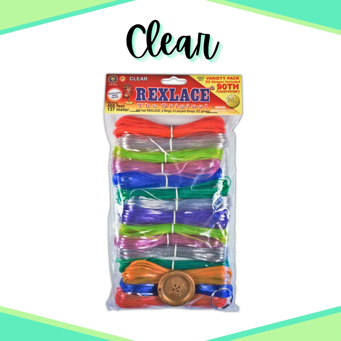 Colorful Rexlace Kits Neon Clear and Primary Plastic - Etsy