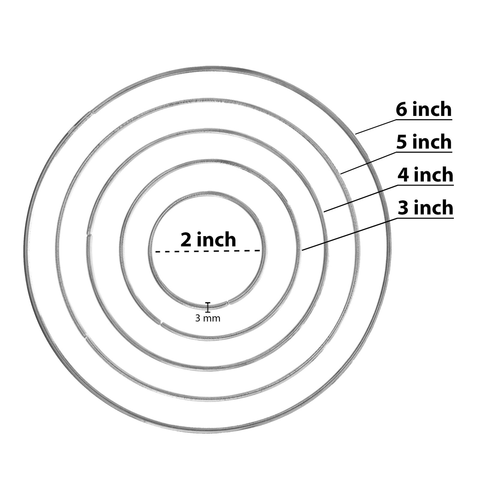 Welded Metal Wire Hoop Rings Crafting Loop Round Bag Hoop - Etsy