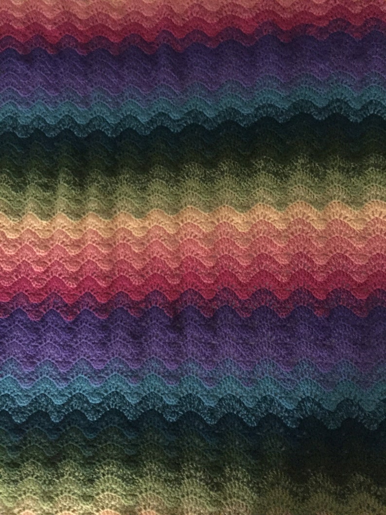 Crocheted Northern Lights Afghan - Etsy