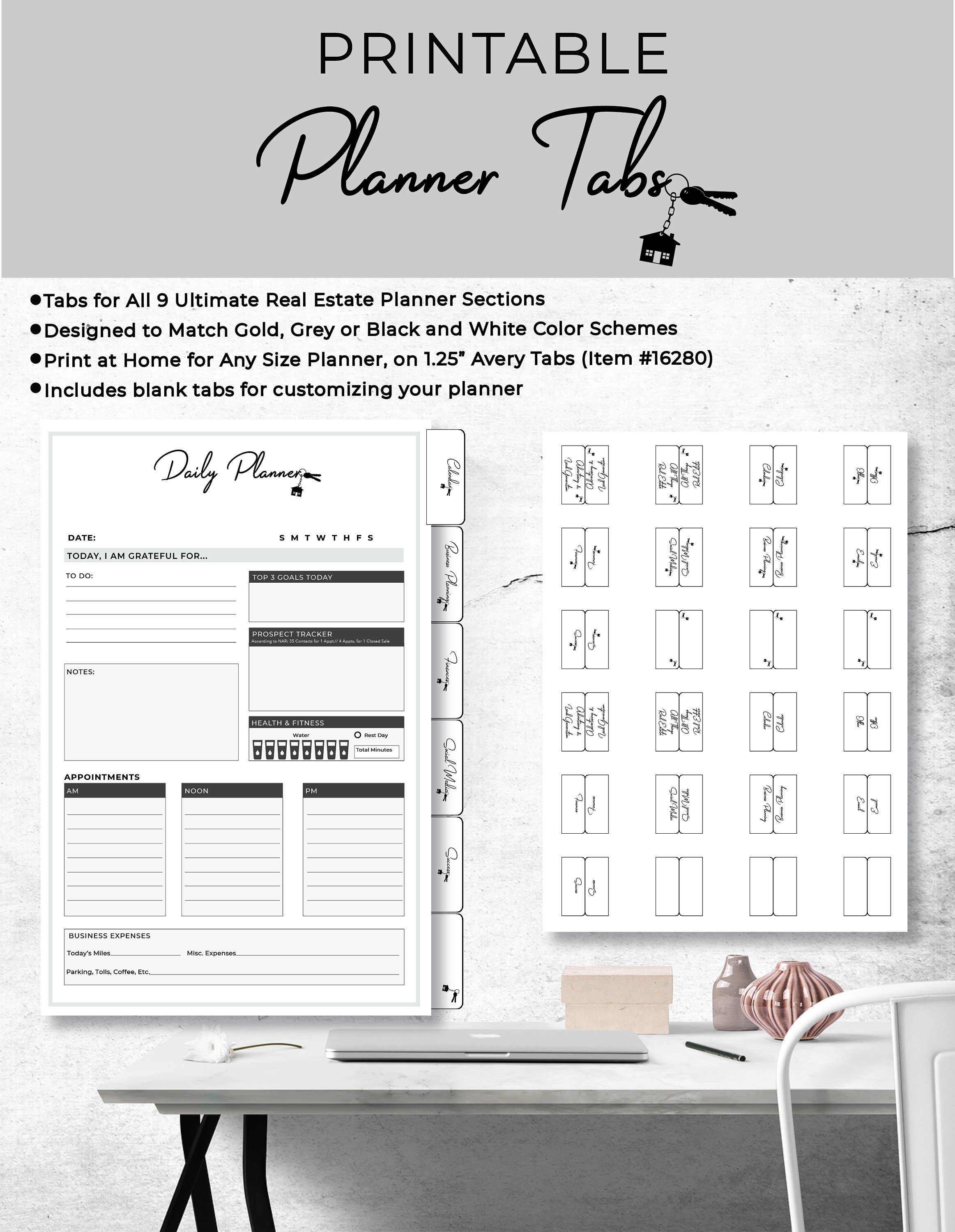 Ultimate Real Estate Printable Planner Tabs/sections - Etsy