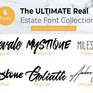 The Ultimate Real Estate Font Collection - Etsy