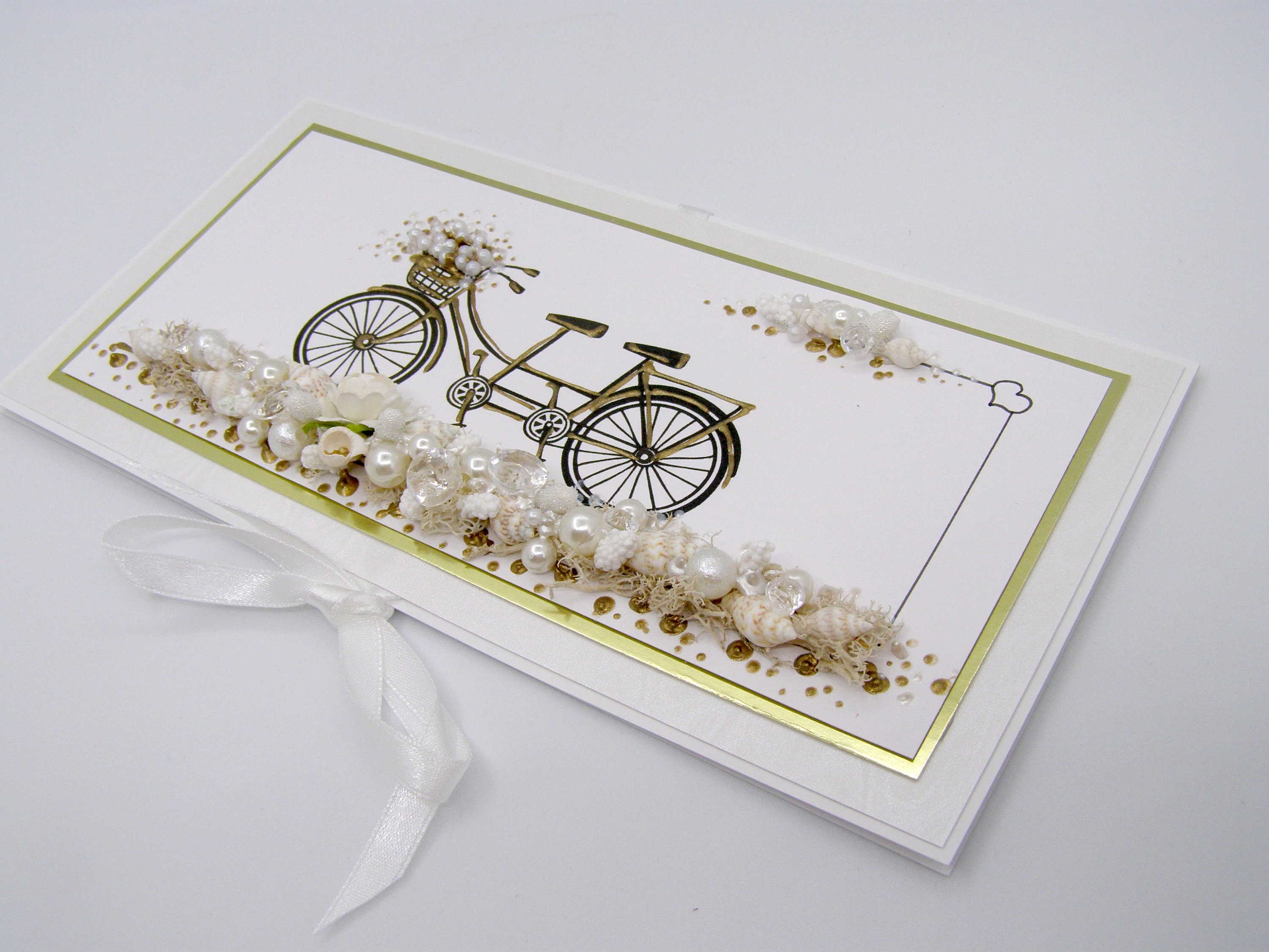 Handmade Greeting Card tandem Bike for Wedding, Anniversary, or Any ...