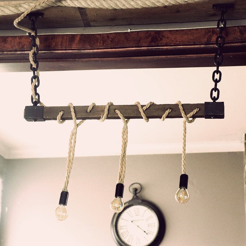 Rope Pendant Light - Etsy