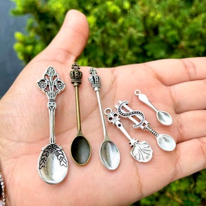 SET of 6 Different Tiny Spoonsmini Cute Spoons for Incensemetal Tiny ...