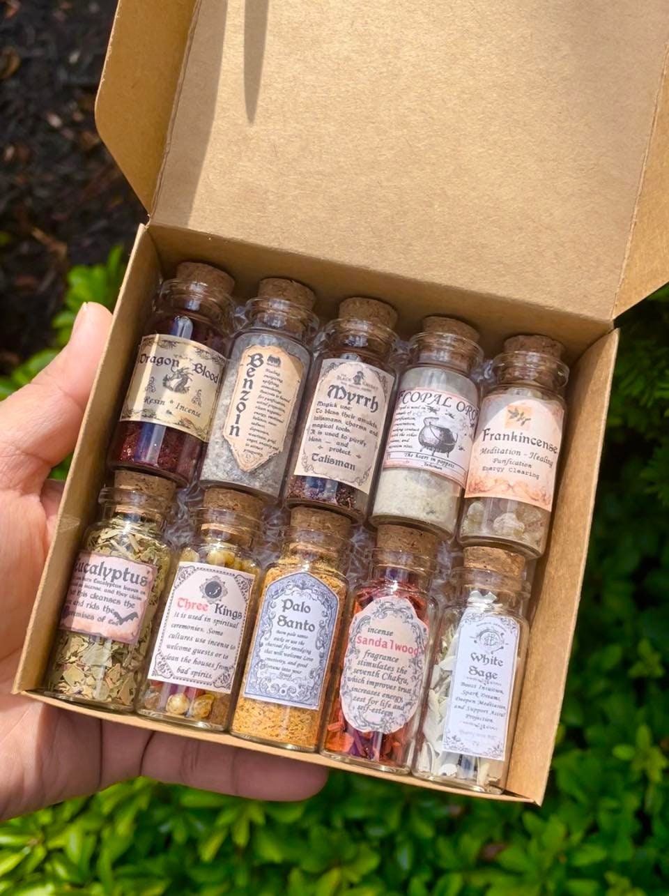 Set of 10 Incense Bottlescrystal Vialsincense Samplemini - Etsy
