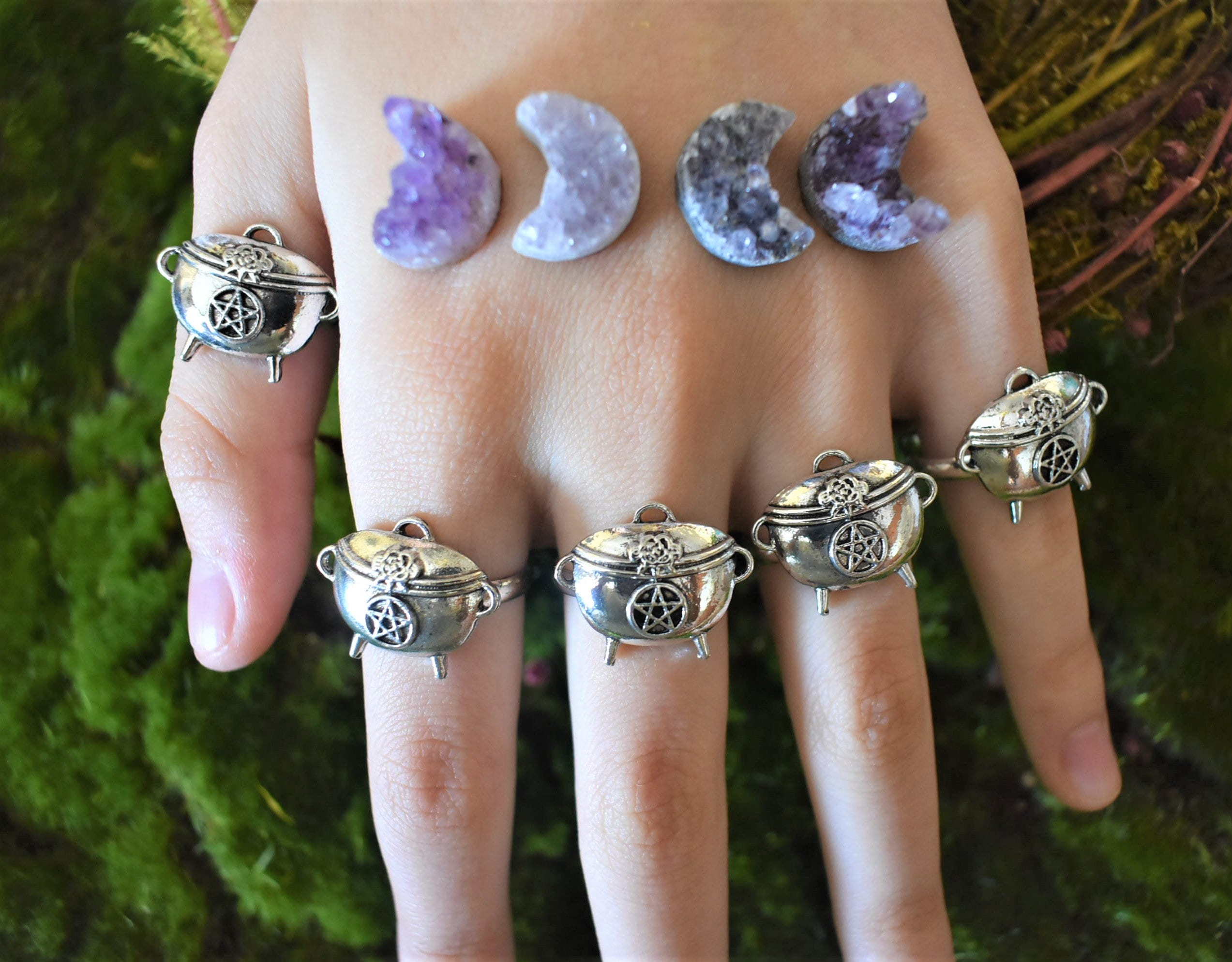 CAULDRON RING CAULDRON Adjustable Ring Silver Ring Witch - Etsy