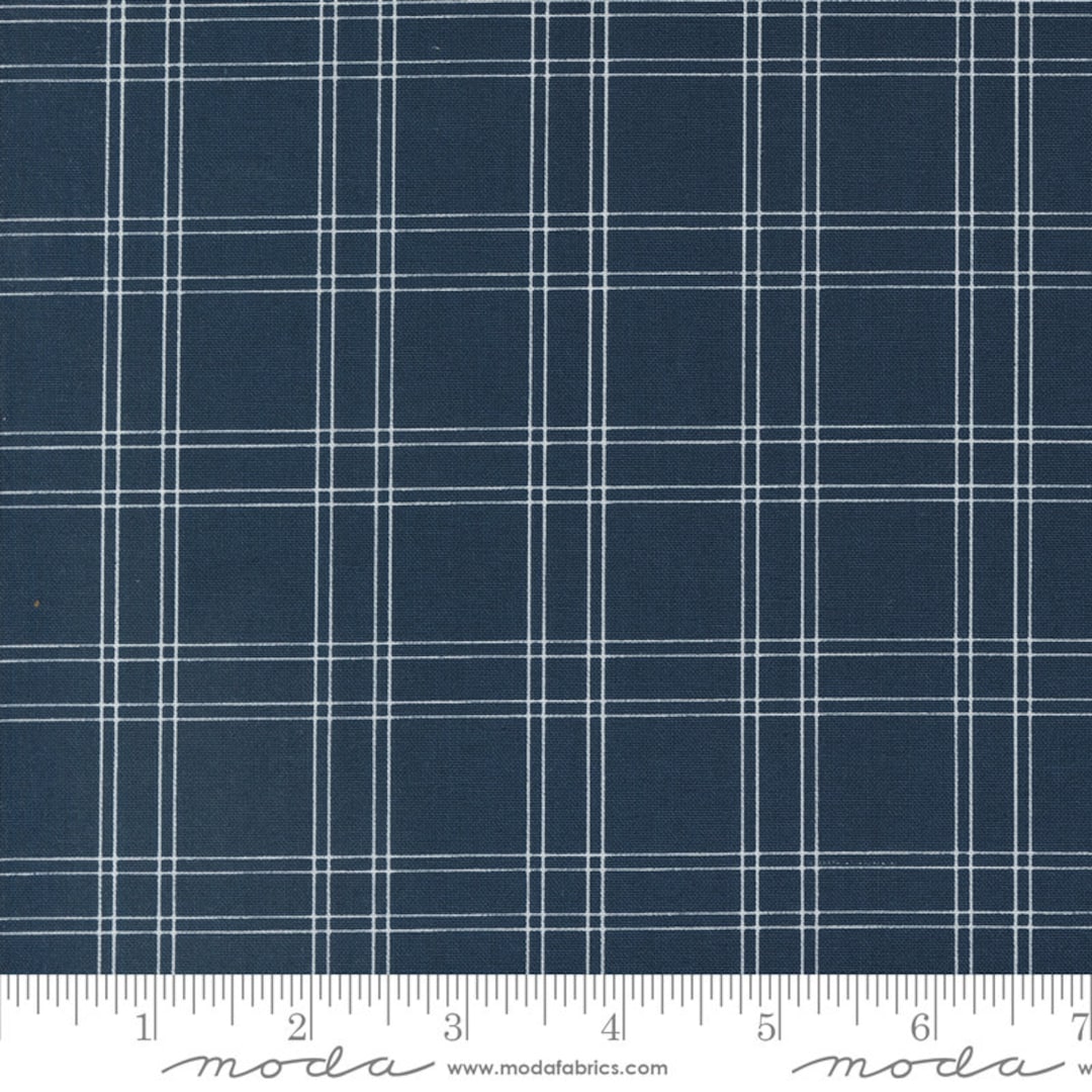 Shoreline Yardage Plaid Checks Navy, Camille Roskelley, Sold in 1/2 ...