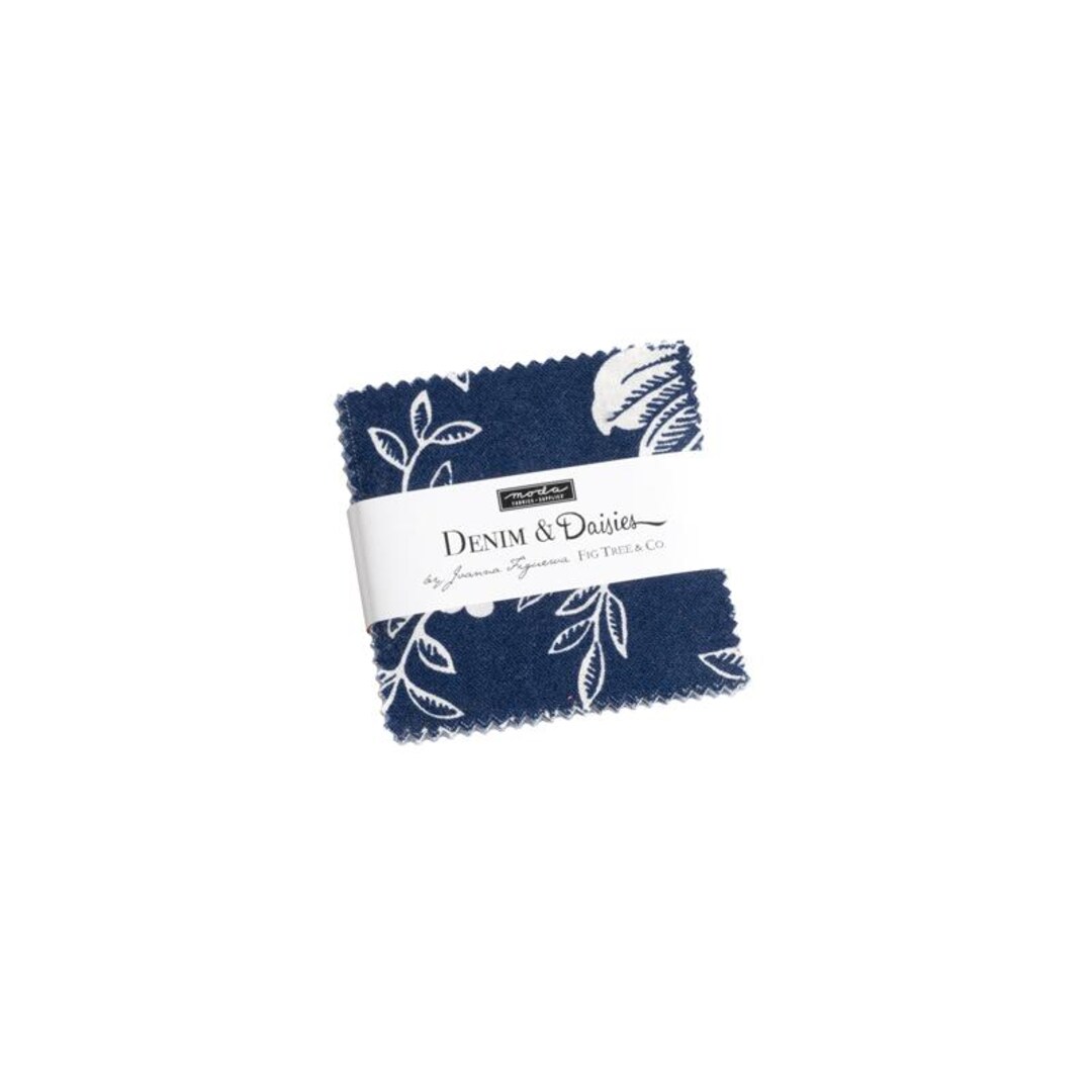 Denim and Daisies Mini Charm Pack by Fig Tree & Co, Moda Fabric, Precut ...