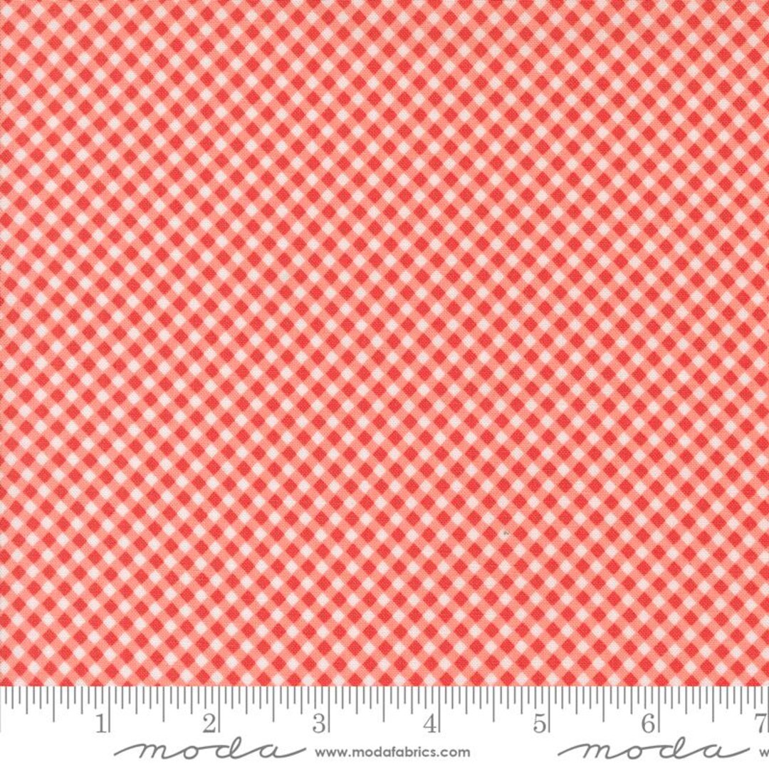 Raspberry Summer Yardage Gingham Check Carnation by Sherri & Chelsi ...