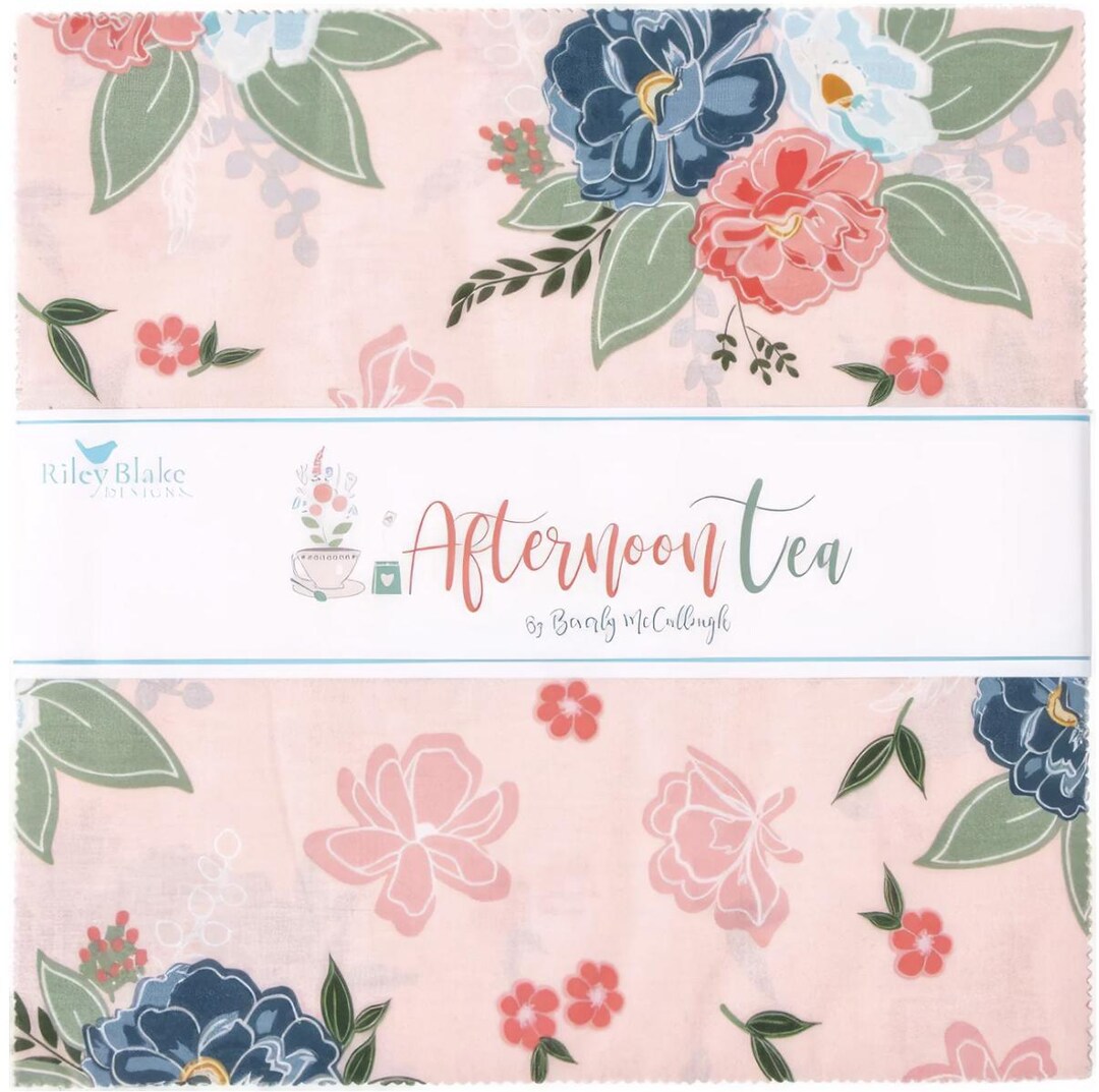 Afternoon Tea 10 Stacker by Beverly Mccullough, Riley Blake Designs, Precut 10 Squares, Layer ...