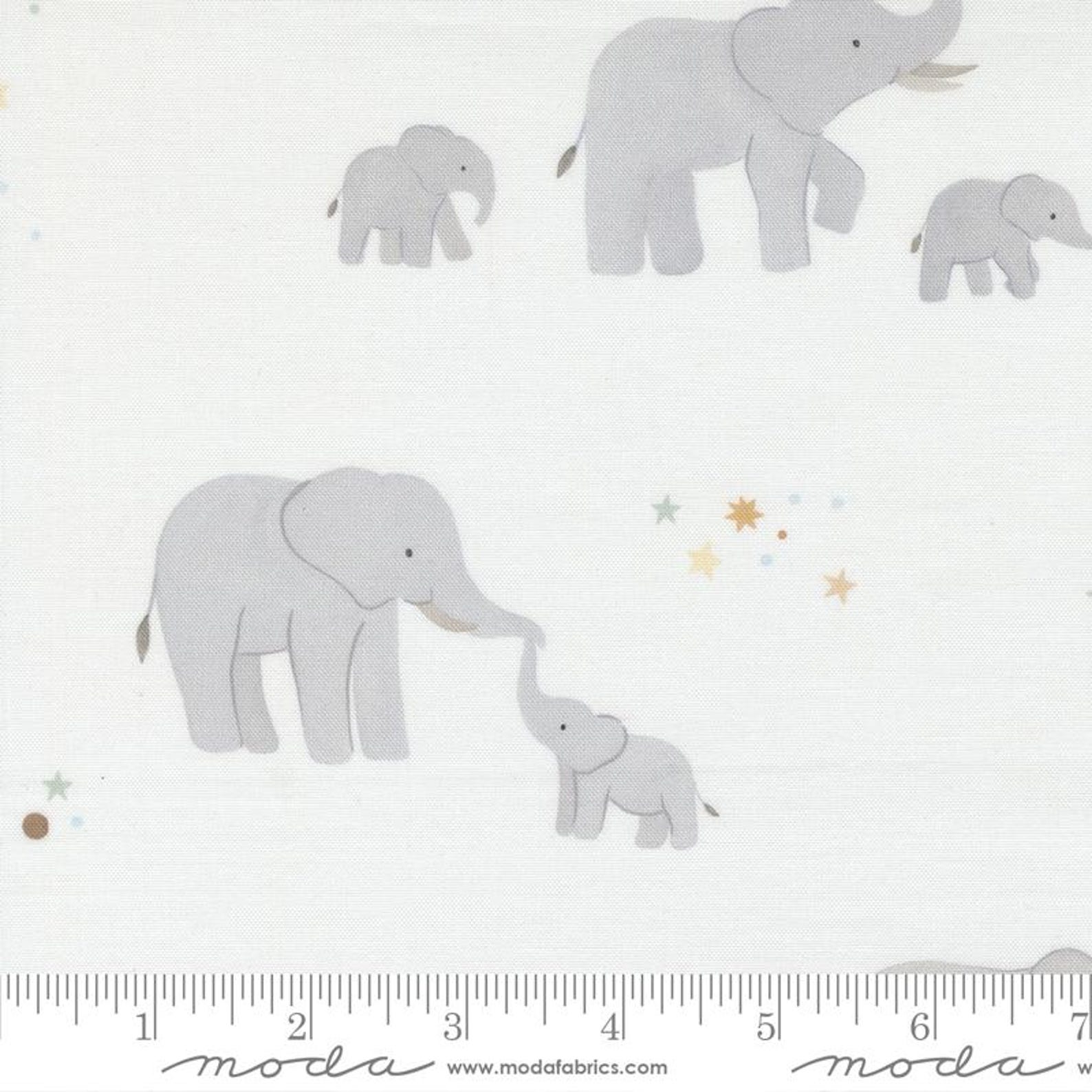 To the Moon and Back Yardage Elephant Dove, Paper & Cloth, Sold in 1/2 ...