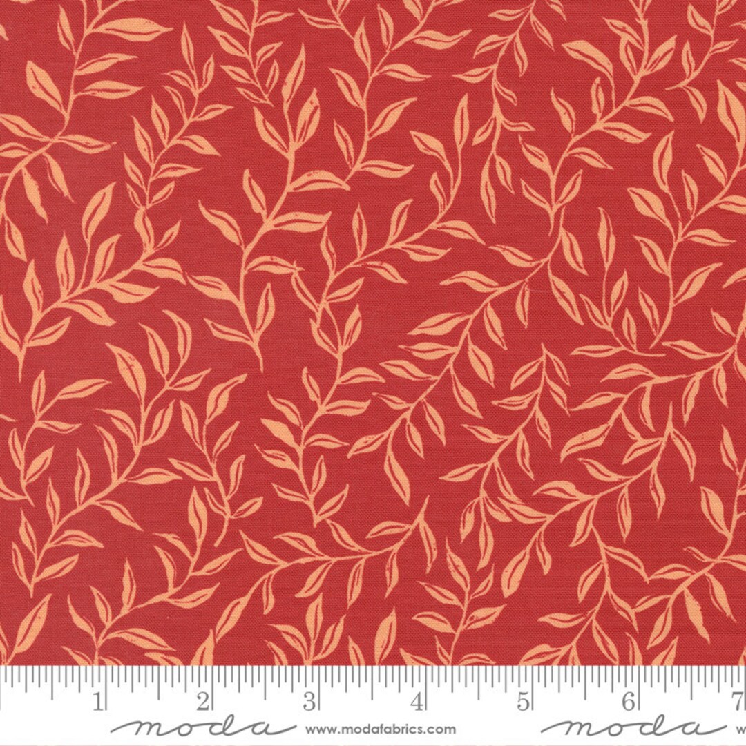 Cadence Yardage Vines Rust, Crystal Manning, Sold in 1/2 Yard ...