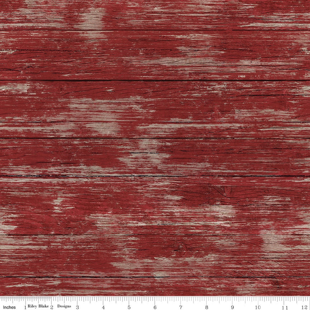 Spring Barn Quilts Yardage Barnwood Red by Tara Reed, Sold in 1/2 Yard ...