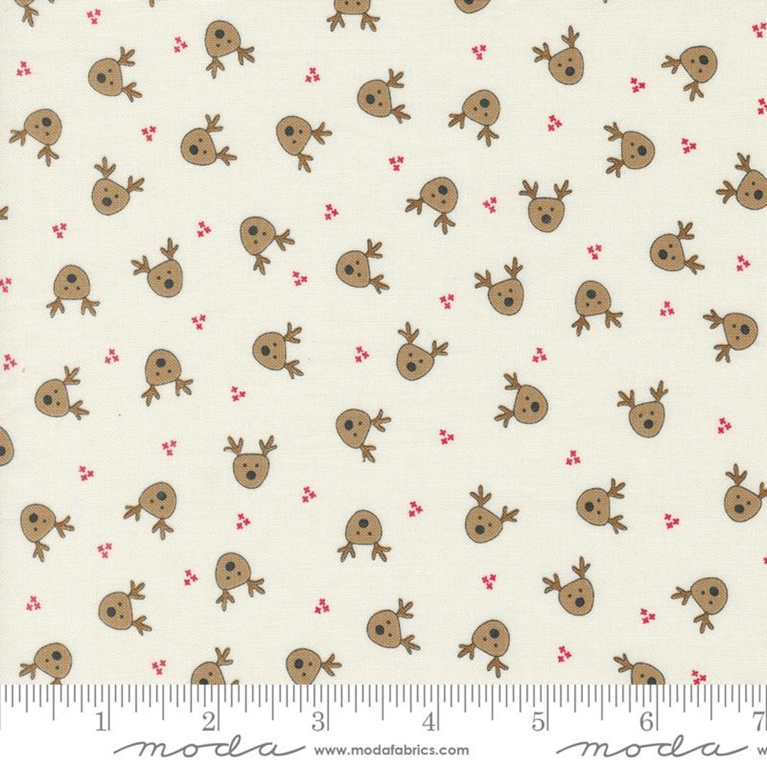On Dasher Yardage Dasher Reindeer Vanilla by Sweetwater, Sold in 1/2 ...