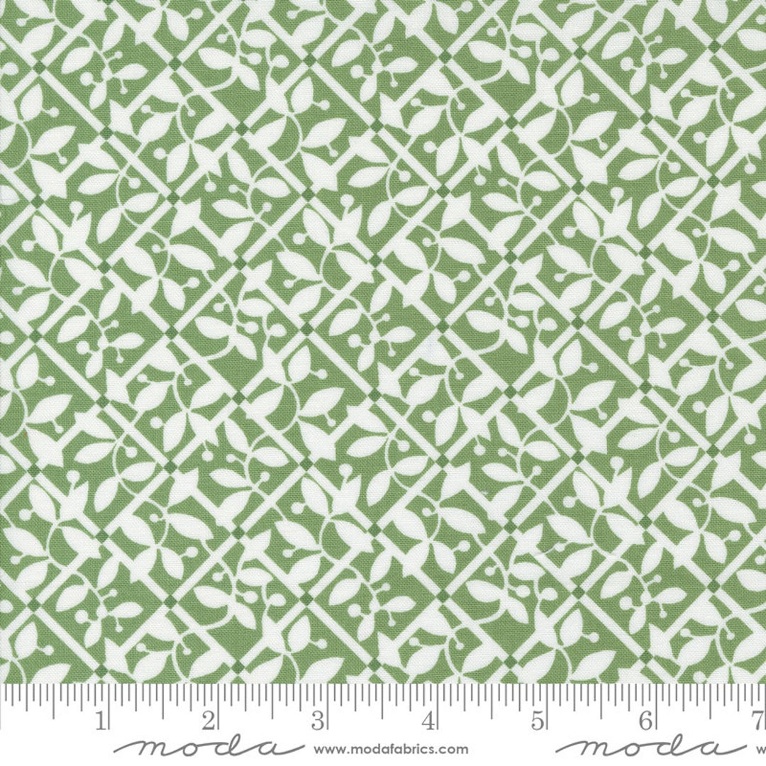 Shoreline Yardage Lattice Checks Plaids Blender Green, Camille ...