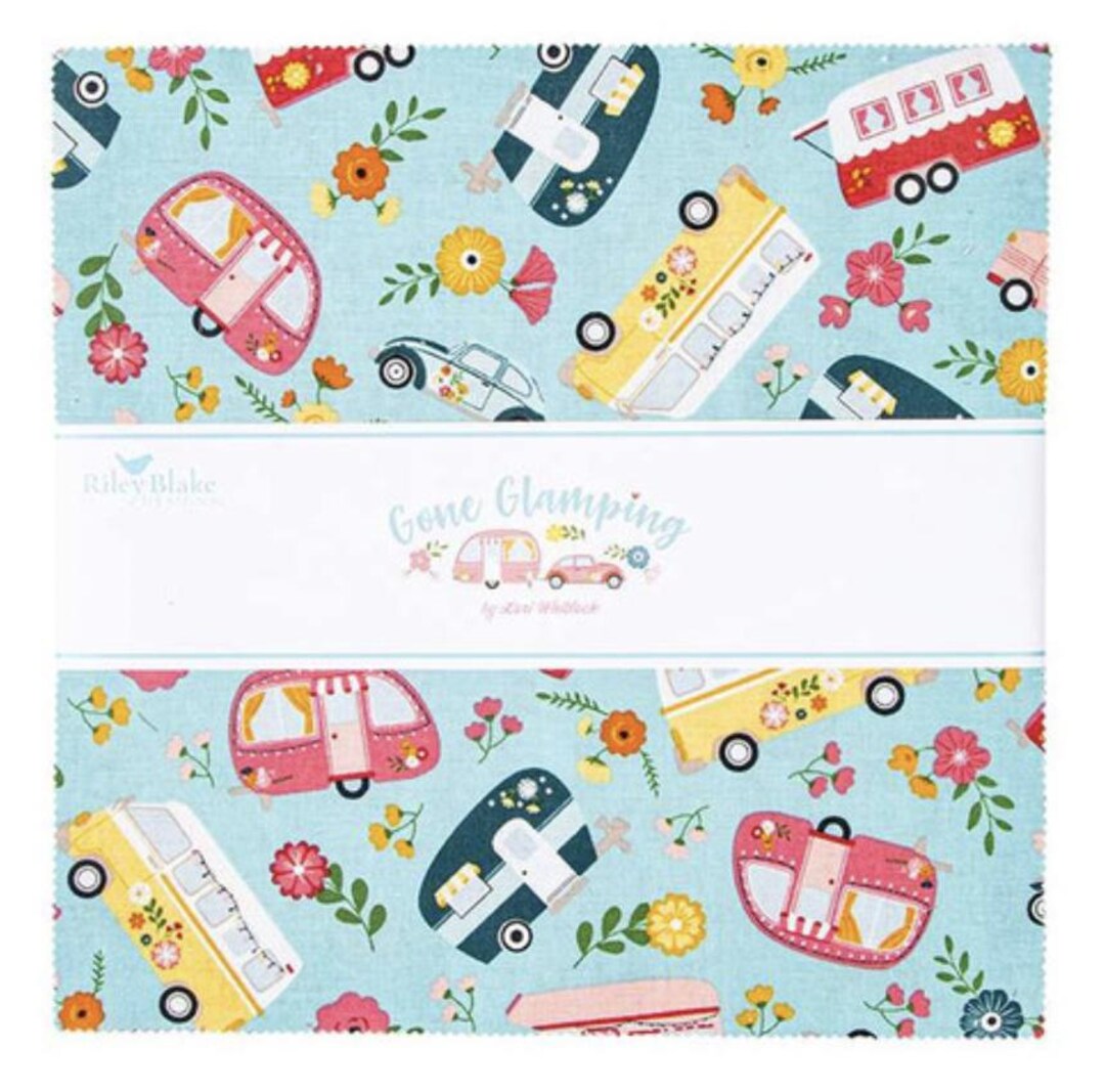 Gone Glamping 10" Stacker by Lori Whitlock, Riley Blake Designs, Precut 10" Squares, Layer Cake ...