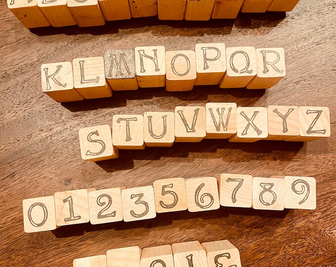 Vintage Alphabet ,rubber Stamp Set, With Numbers, and Punctuation, All ...