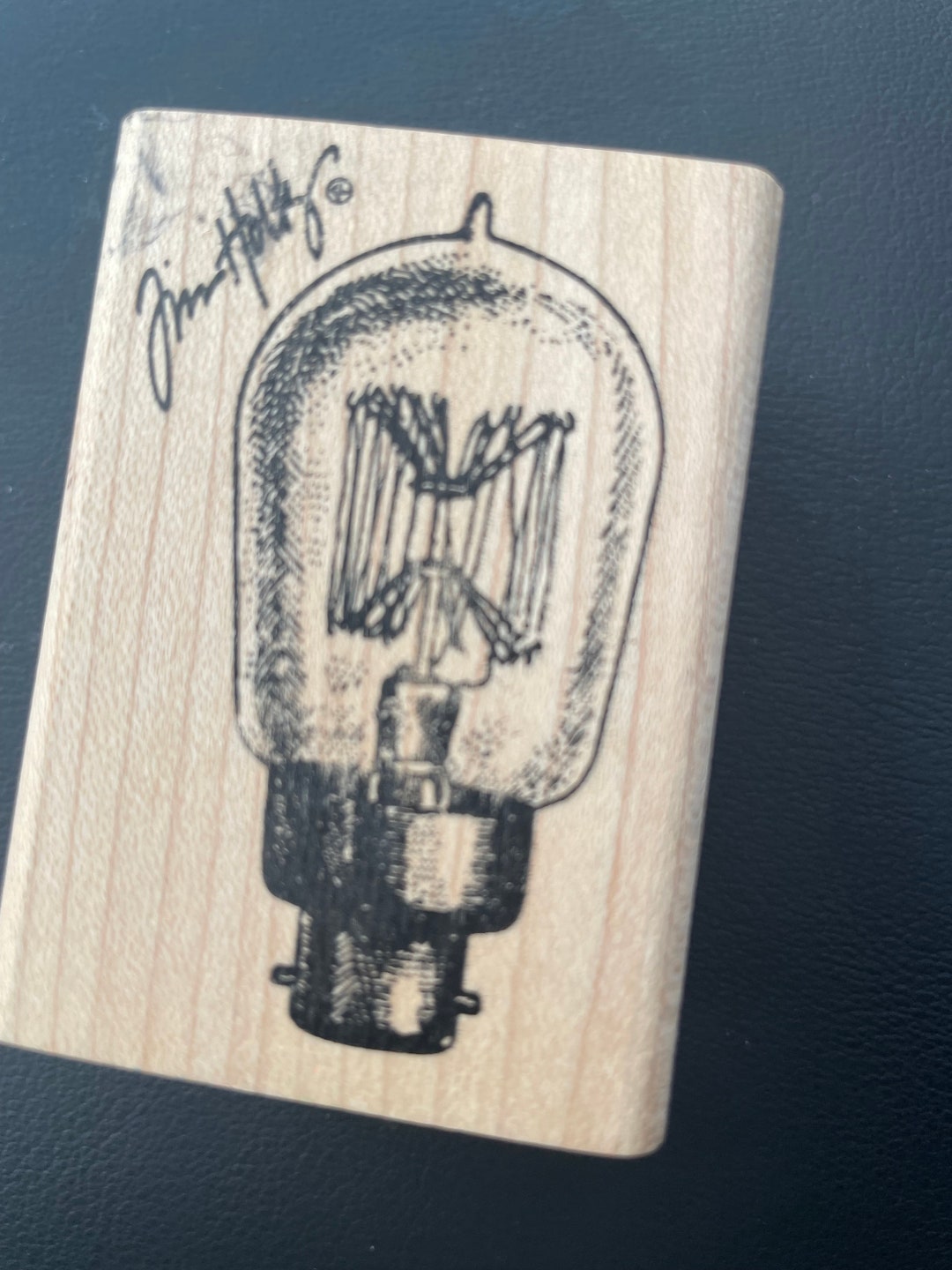 Tim Holtz Light Bulb Rubber Stamp Vintage Charm Rare Find Also Gorgeous ...