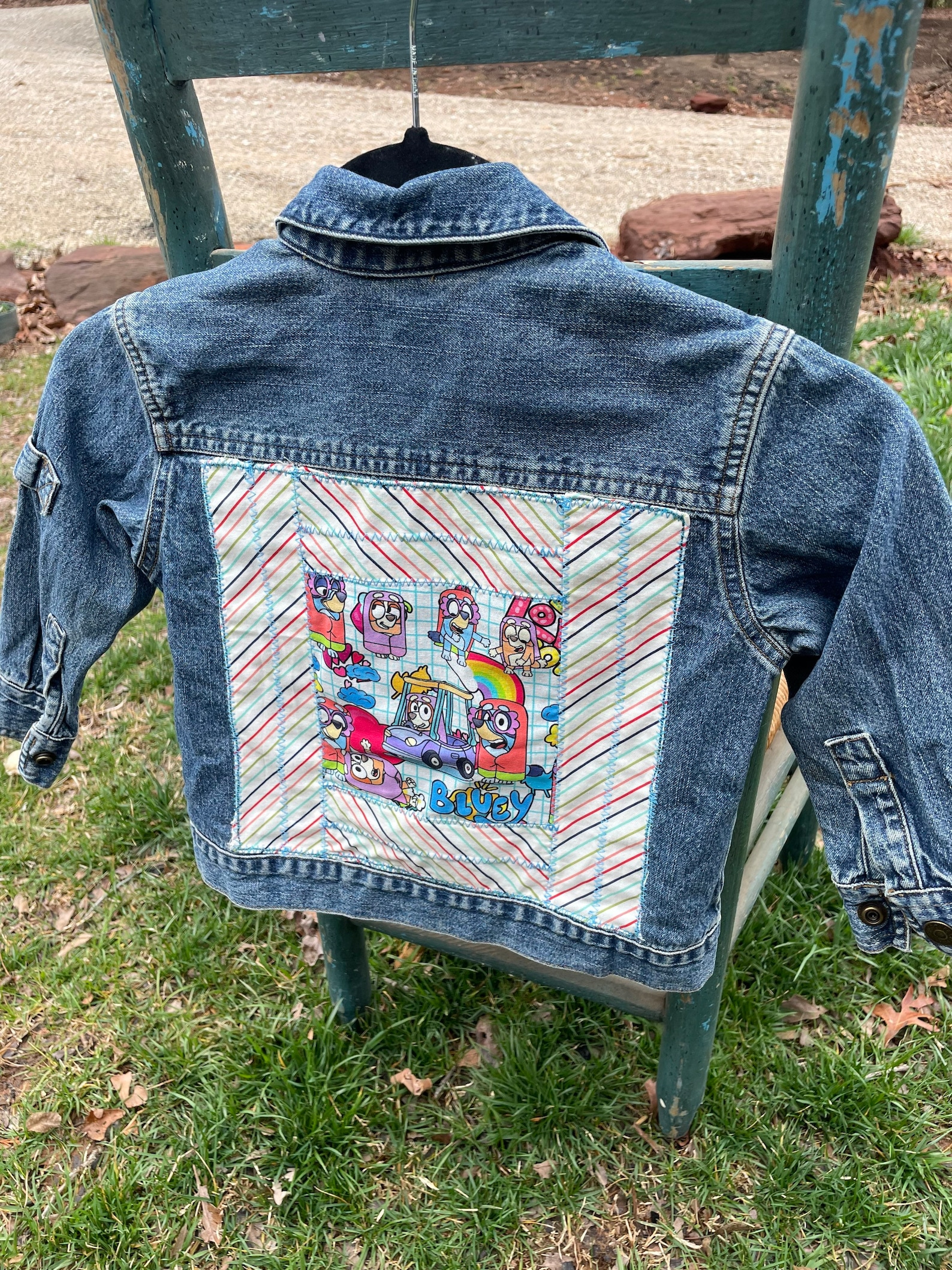 Bluey and Bingo Jean Jacket Upcycled Jean Jacket Kids Jean Jacket - Etsy