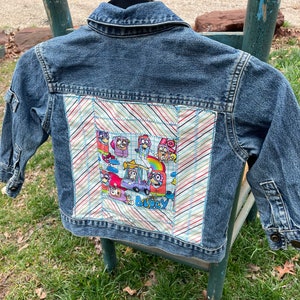 Bluey and Bingo Jean Jacket Upcycled Jean Jacket Kids Jean Jacket - Etsy