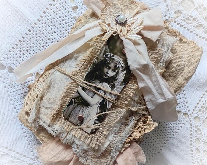 Art Book "fairies" Handmade Art Raw Vintage Junk Journal, Vintage Diary ...