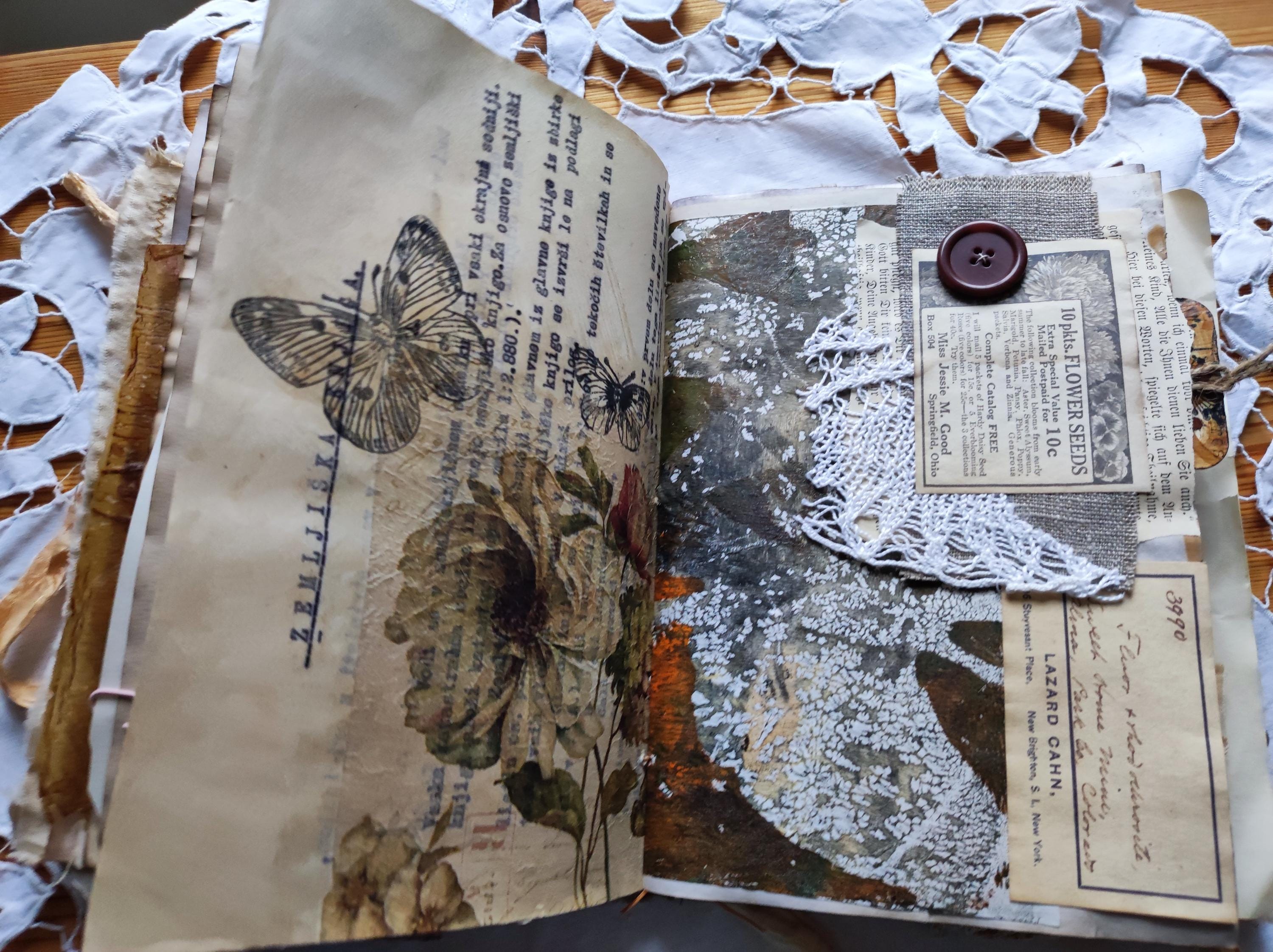 Junk Journal, Vintage Grungy Art Book, Diary - Etsy