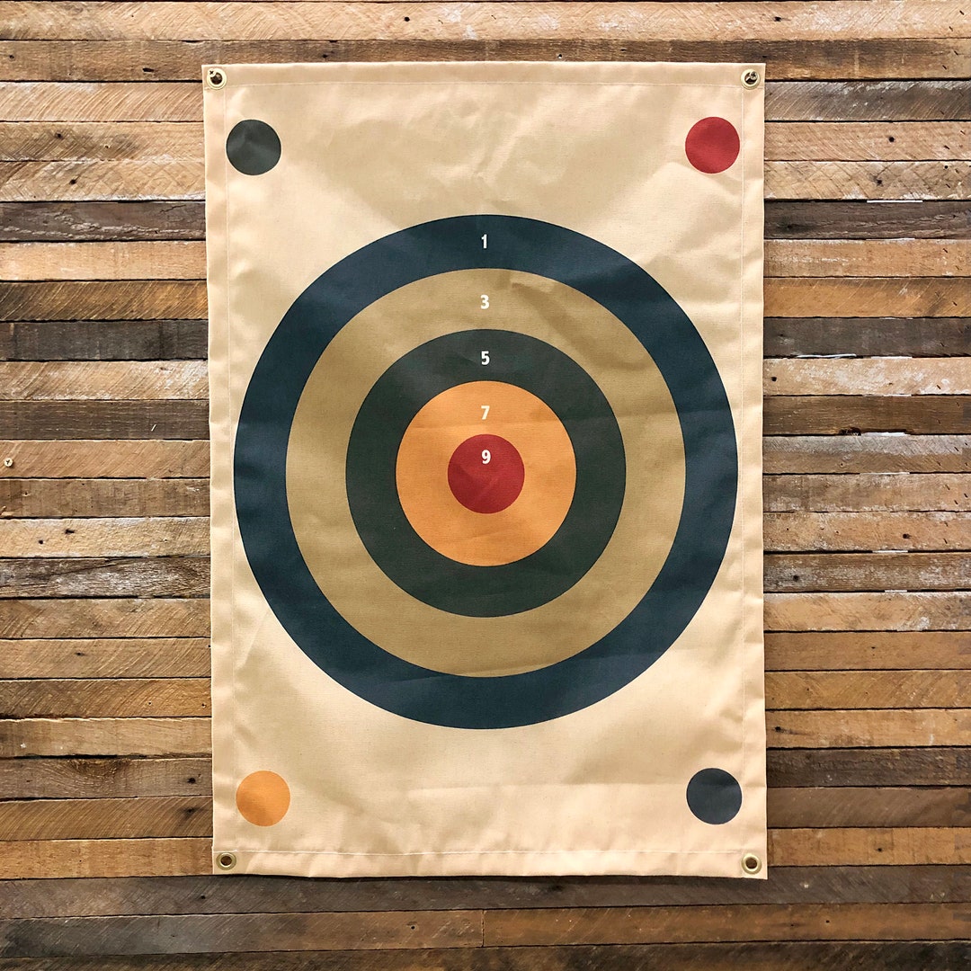 Vintage Bullseye Canvas Banner Reproduction Canvas Sign Vintage ...