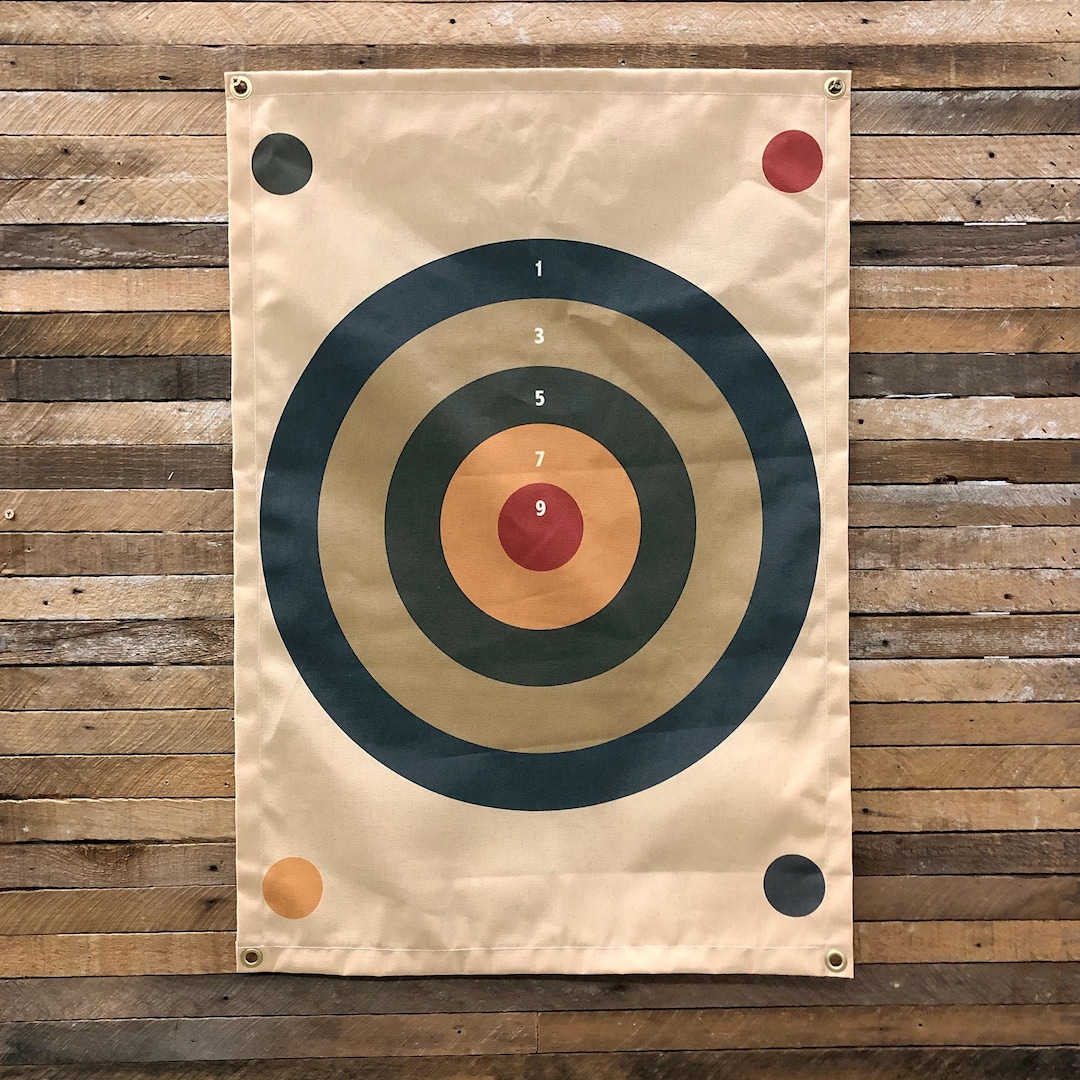 Vintage Bullseye Canvas Banner Reproduction | Canvas Sign | Vintage ...