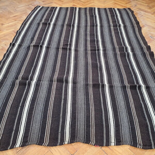 Black and White Kilim Rug - Etsy