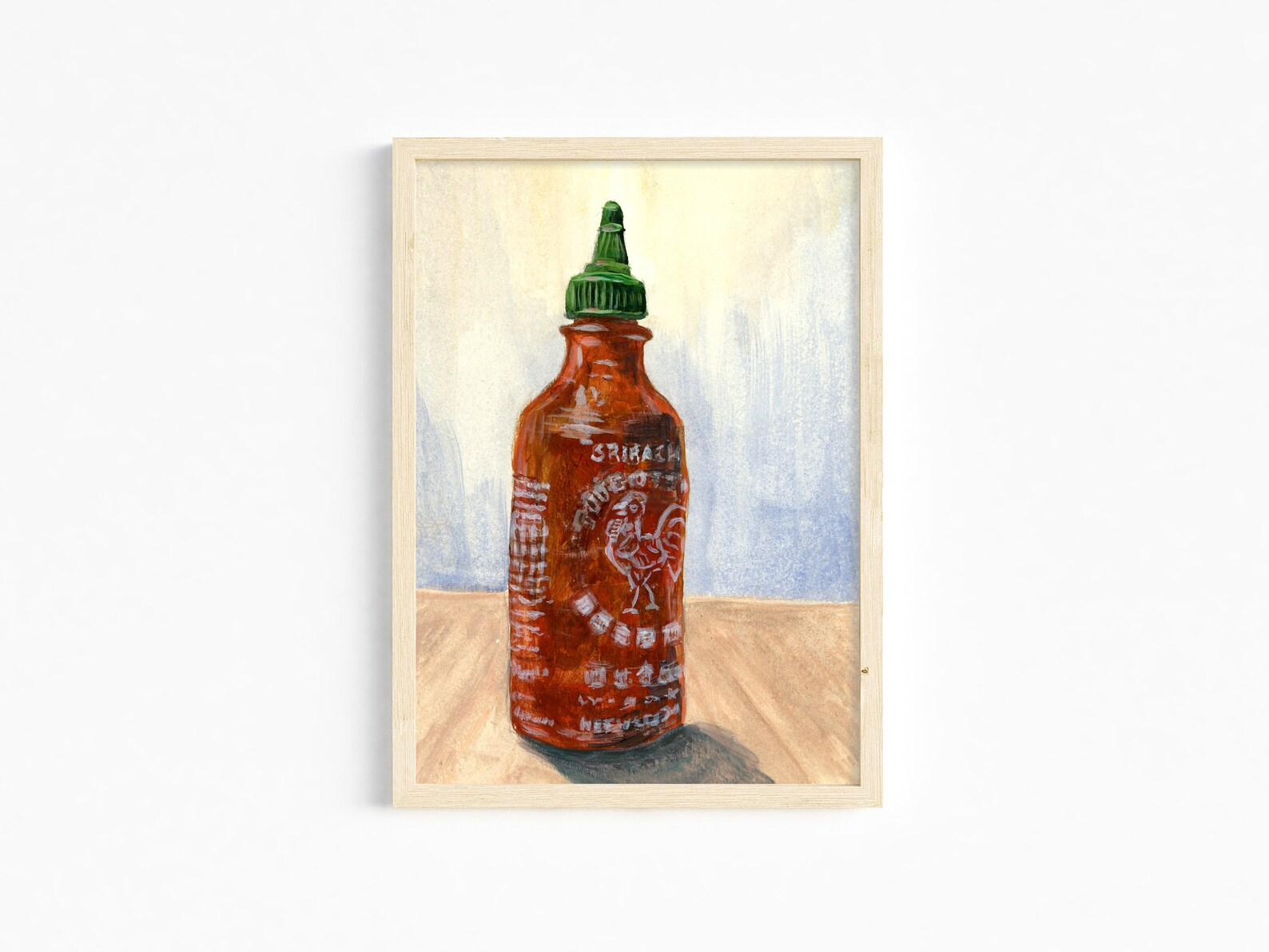 Sriracha Hot Sauce Art Print Poster 8x10, 11x14, 16x20, 18x24, 24x36 ...
