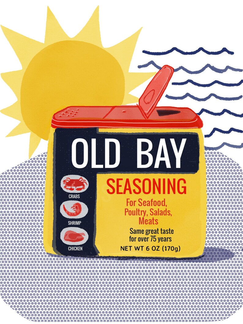 Old Bay Seasoning Original Art Print Poster 8x10 - Etsy Israel