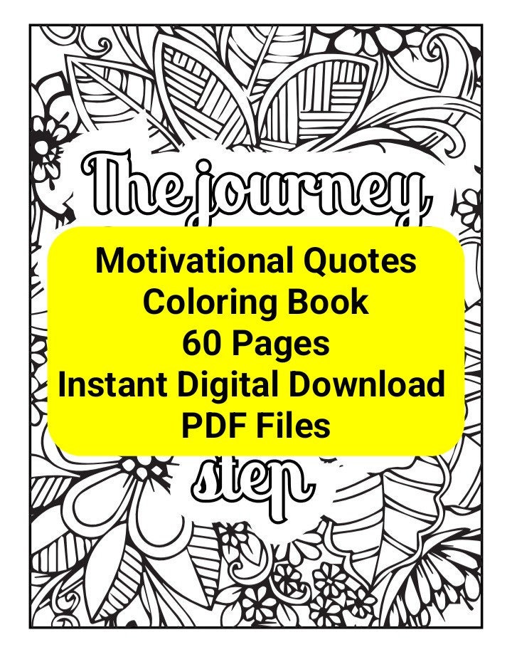 Motivational Quotes Coloring Book,bundle 1, Adults Coloring Book ...