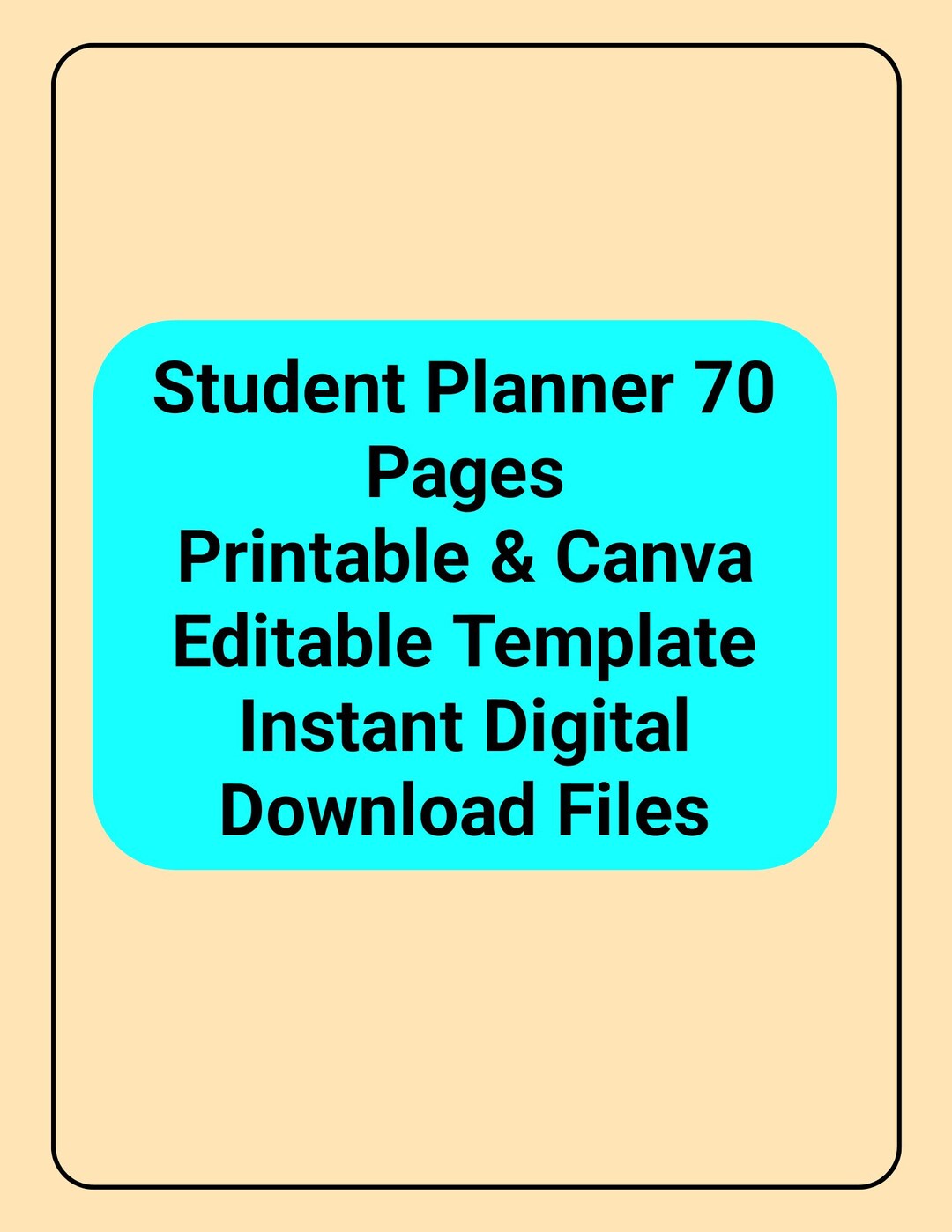 Student Planner,student Planner Template,printable Student Planner ...