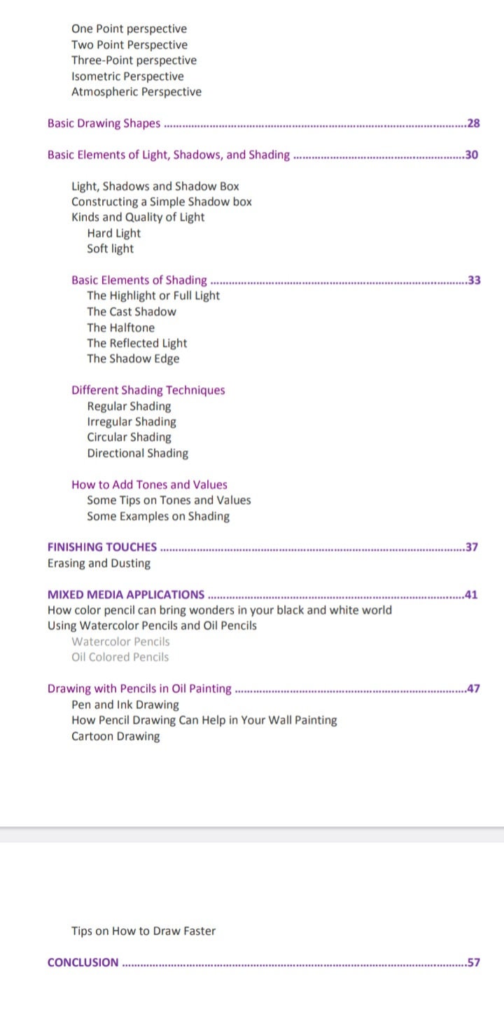 Ebook on Pencil Drawing A Beginner's Guide step by Step Tutorials to ...