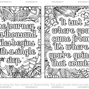 Motivational Quotes Coloring Book,bundle 1, Adults Coloring Book ...