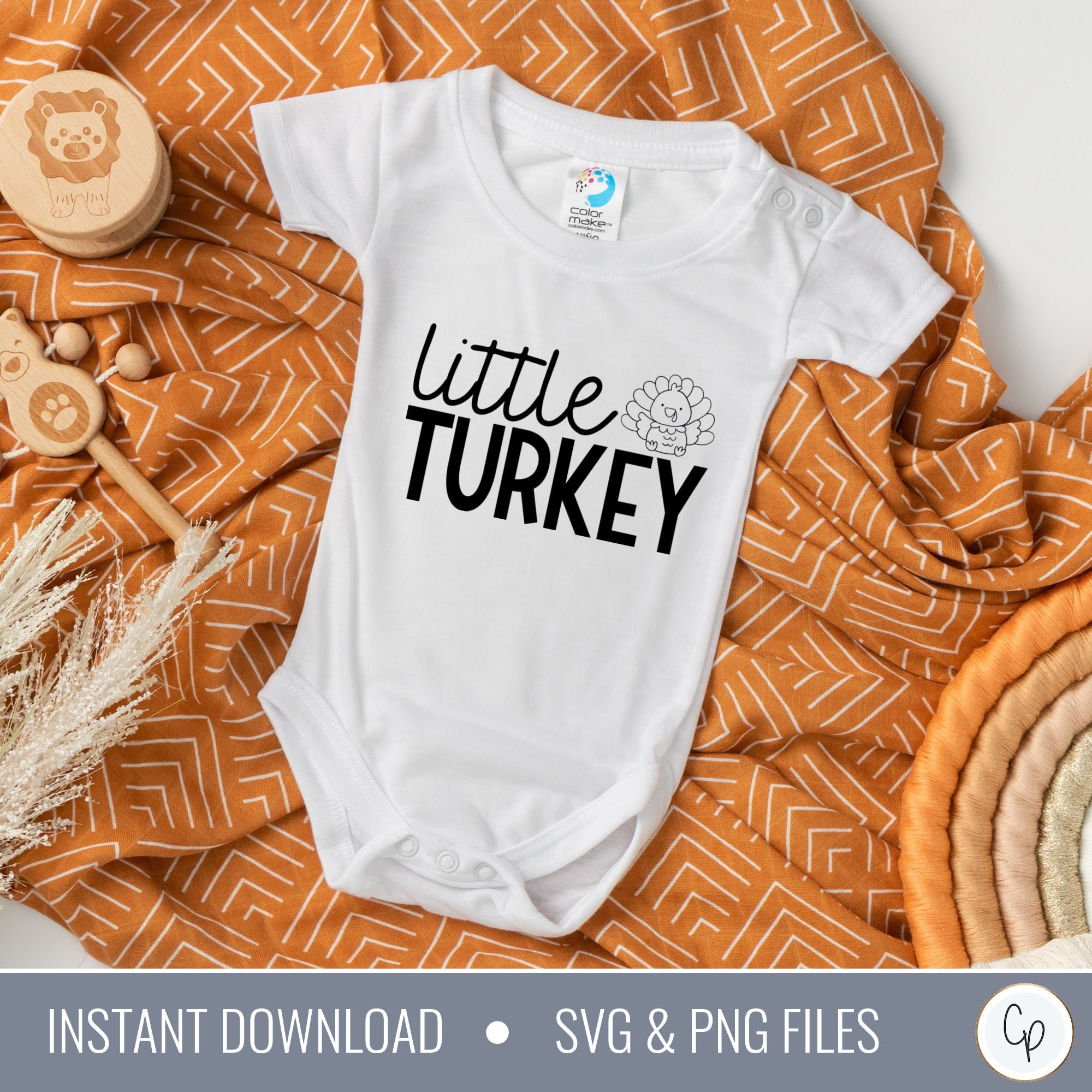 Little Turkey SVG | Thanksgiving Svg | Fall Baby Svg | Baby Shirt Svg ...