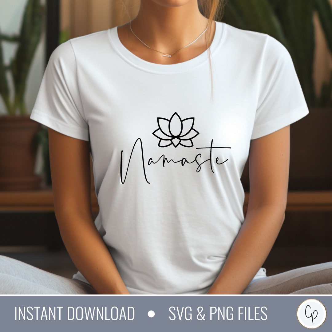 Namaste SVG | Workout Svg | Yoga Svg | Yoga Shirt Svg | Lotus Svg ...