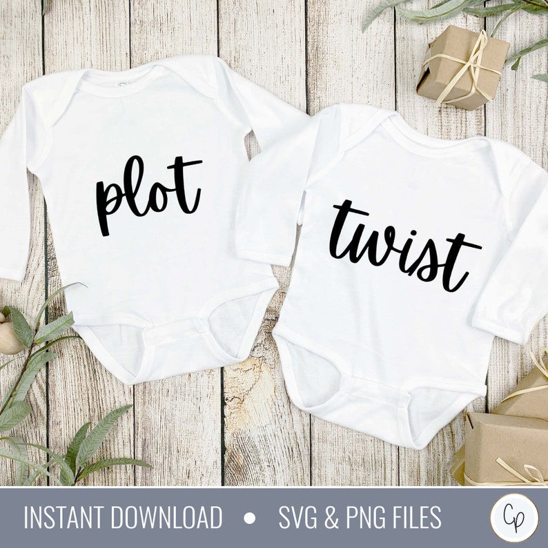 Plot Twist SVG | Twins Svg | Funny Twins Svg | Newborn Svg | Baby ...