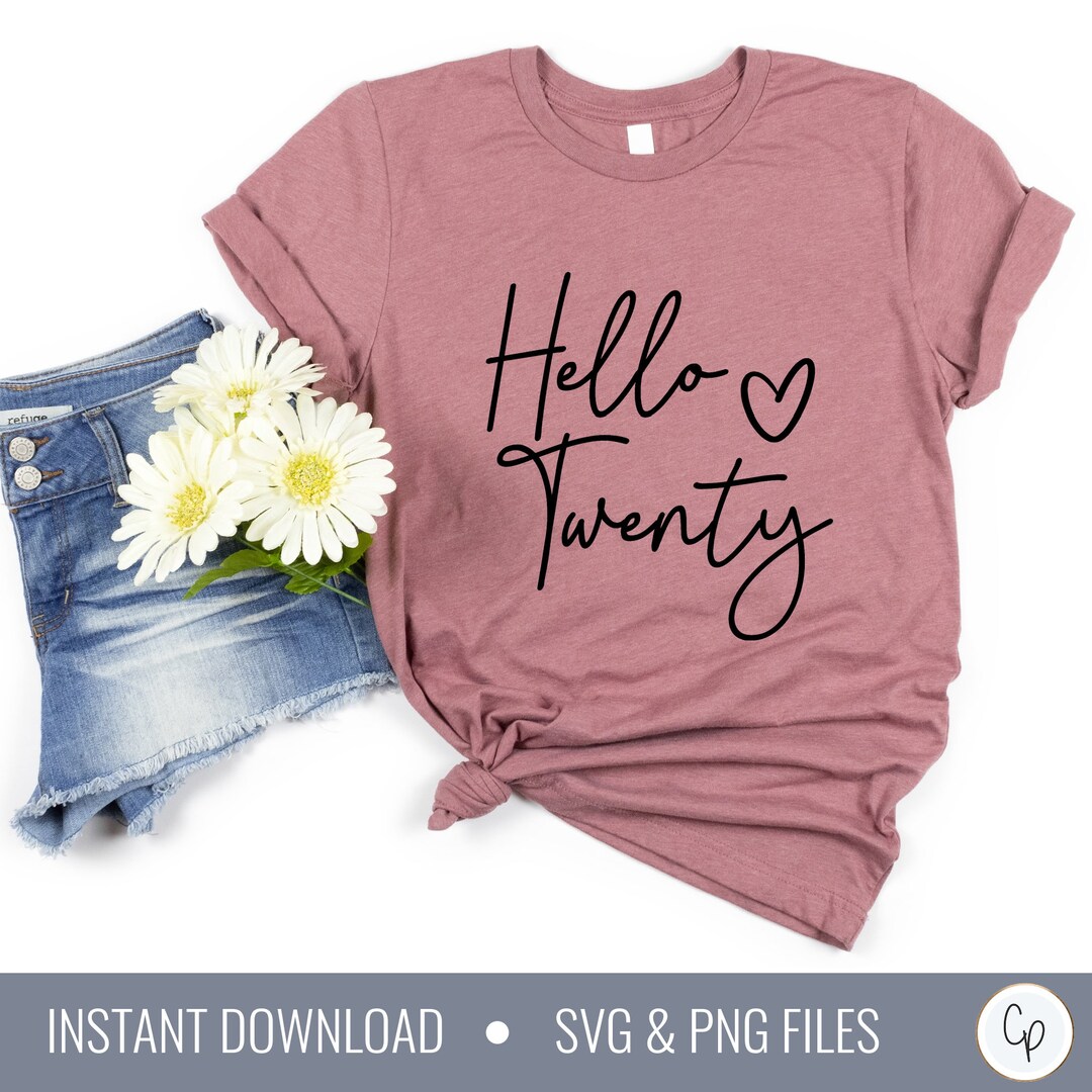 Hello Twenty SVG | Birthday Girl Svg | 20th Birthday Svg | Birthday ...