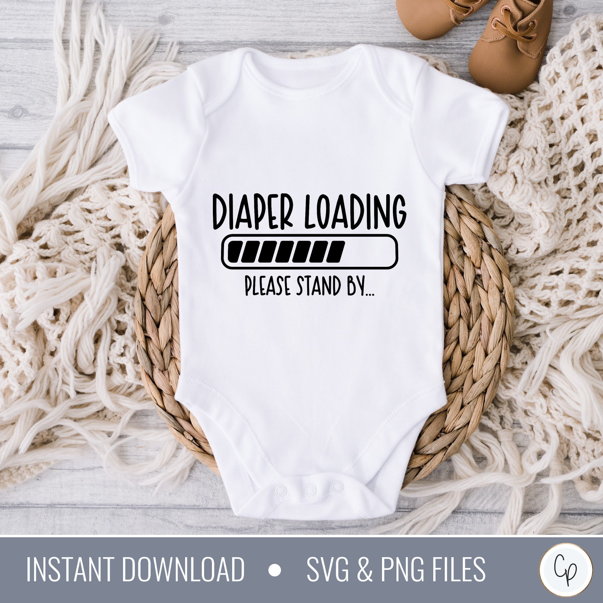 Diaper Loading SVG | Pregnancy Svg | Mom Svg | New Mom Svg | Baby Svg ...