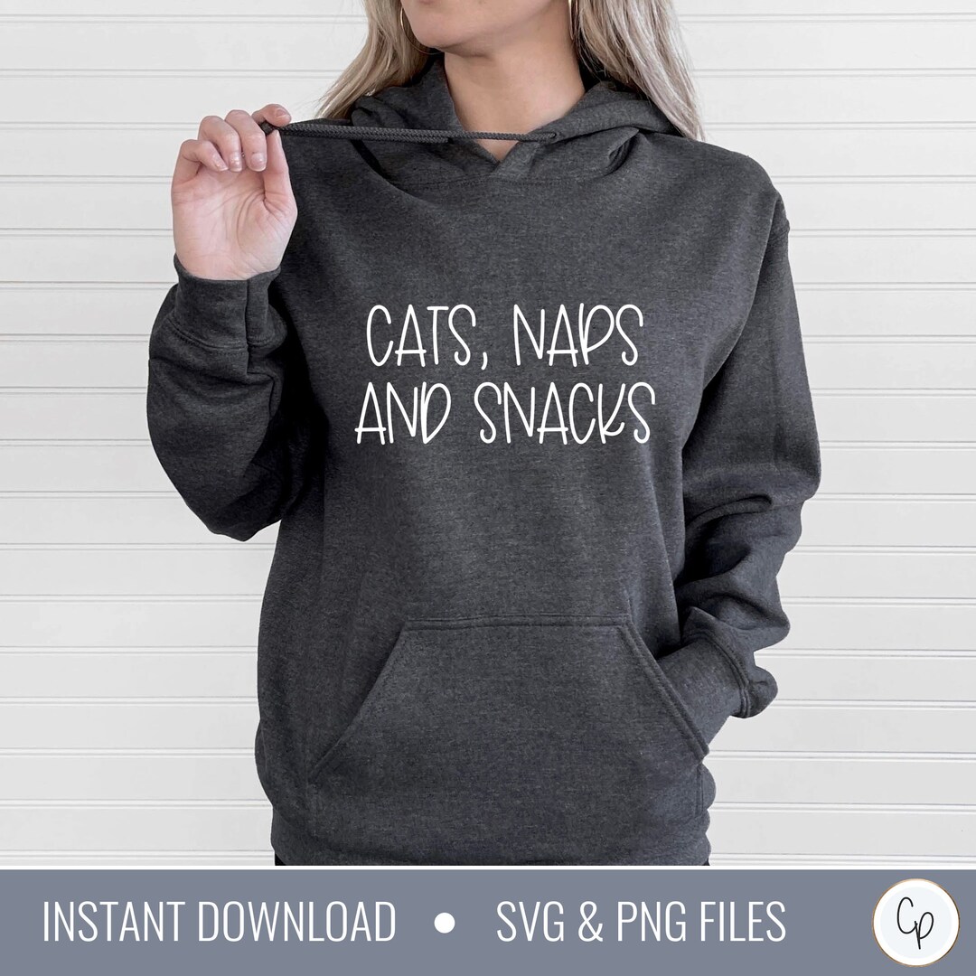 Cats Naps and Snacks SVG Cat Nap Svg Funny Cat Svg Funny - Etsy