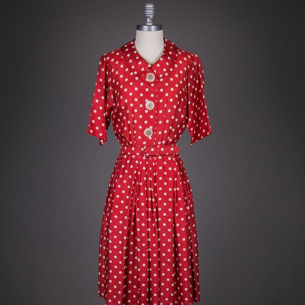Red Polka Dot Dress - Etsy