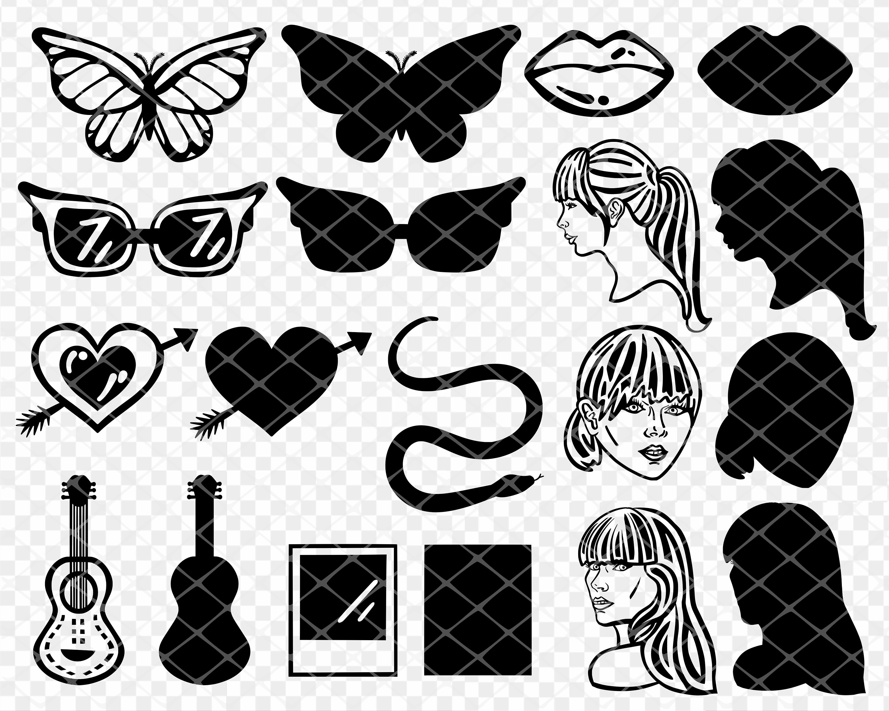 Taylor Swift Digital Svg Eps Dxf Pdf Cricut Silhouette Cut Cutting File ...