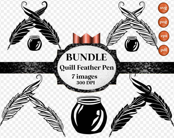 Quill SVG / SVG Cut File / Car Decal SVG / Instant Download / Printable ...
