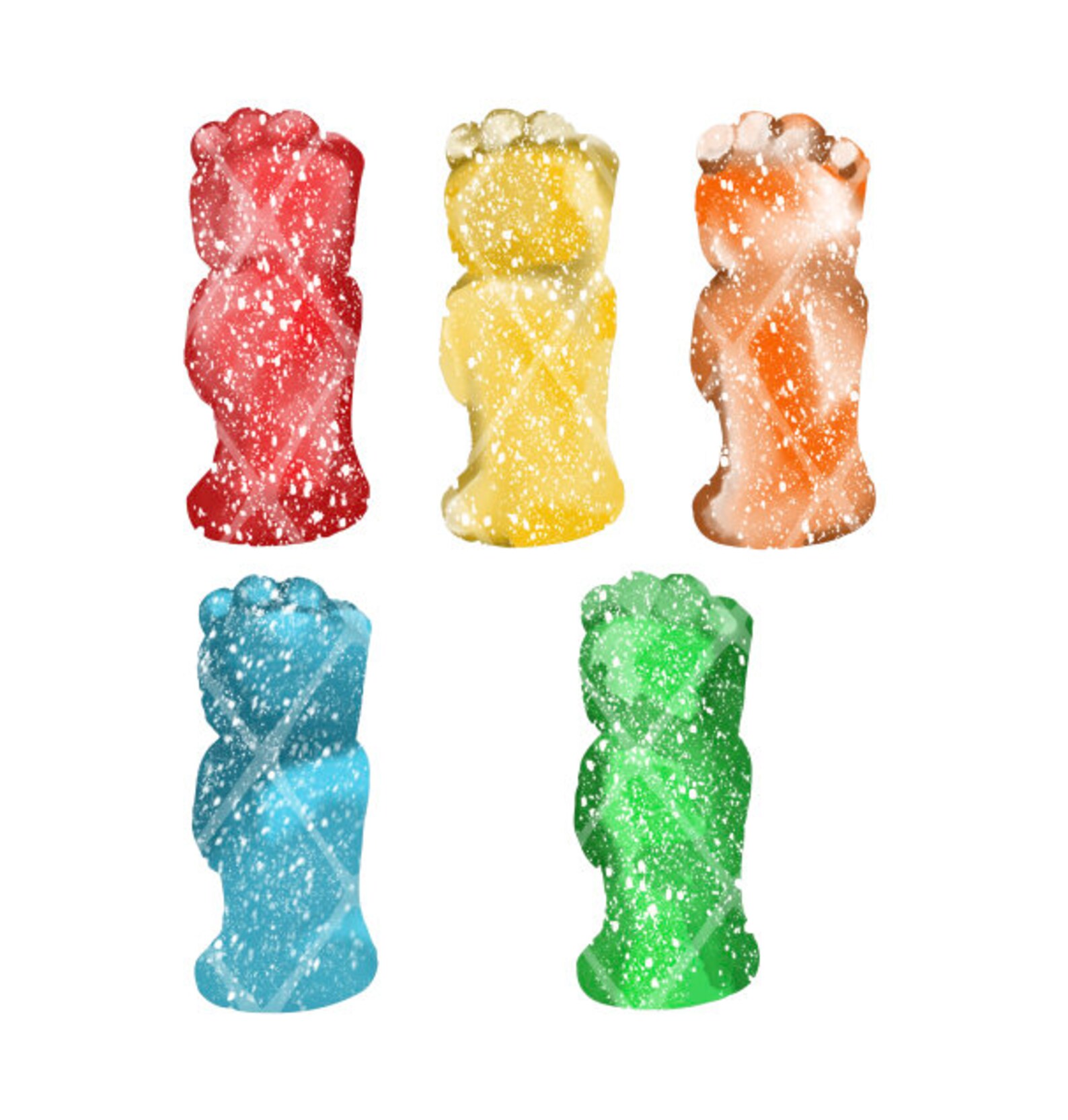 Watercolor gummy candy clipart digital-SVG vector cricut | Etsy