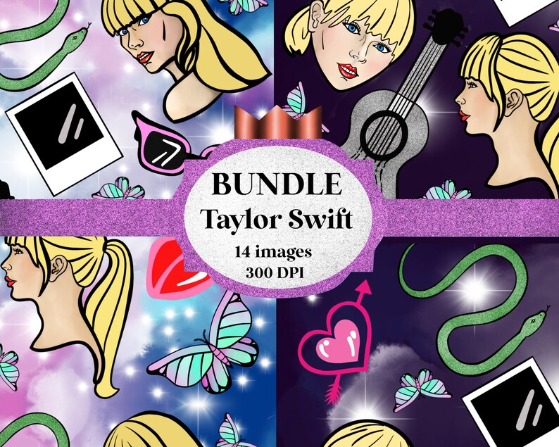 Watercolor Taylor Swift Clipart Clip Art Digital Png Hand Drawn Artwork ...